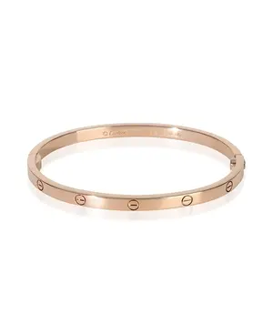 CARTIER Small Model Love 18k Rose Gold Bracelet - Pink