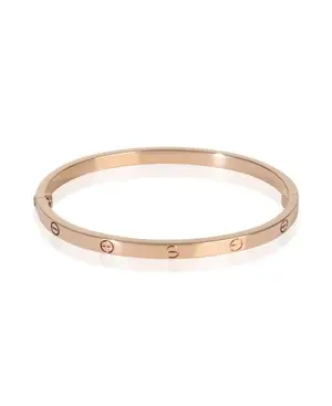 CARTIER Small Model Love 18k Rose Gold Bracelet