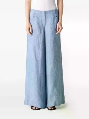 TWP Demie Wide-leg Trousers - Blue