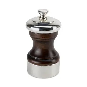 PEUGEOT Palace Pepper Mill, Wood & Silver Plated, 4 - Brown