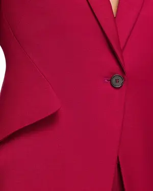 Alexander McQueen Single Breasted Wool Blend Blazer