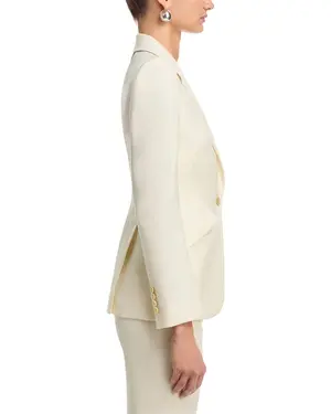 Alexander McQueen Single Breasted Fine Wool Blazer - Ivory