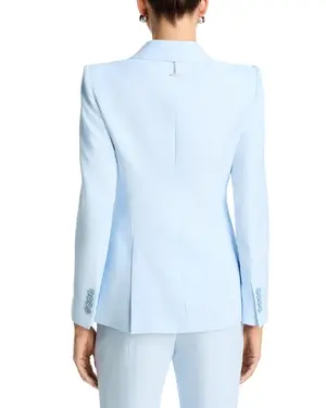 Alexander McQueen Leaf Crepe Single Breasted Blazer