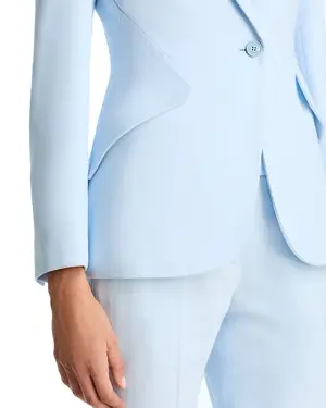 Alexander McQueen Leaf Crepe Single Breasted Blazer