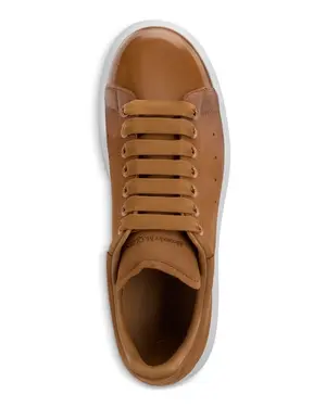 Alexander McQueen Leather Oversized Sneakers - Brown