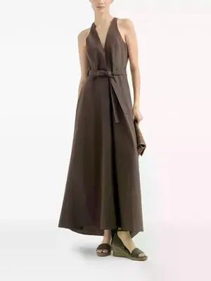 Brunello Cucinelli Techno Cotton Poplin Belted Dress