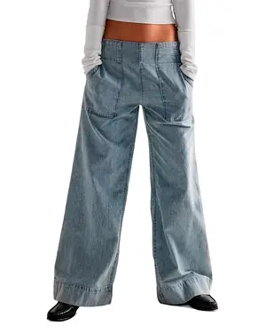 Free People Breezy High Rise Wide Leg Jeans
