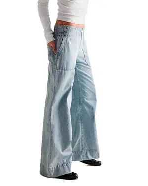 Free People Breezy High Rise Wide Leg Jeans