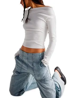 Free People Breezy High Rise Wide Leg Jeans