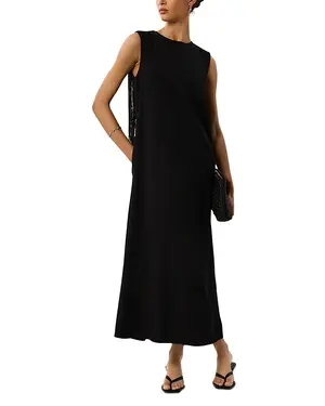 Whistles Fringe Back Midi Dress