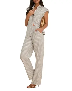 NIC+ZOE Linen Blend Striped Shirt