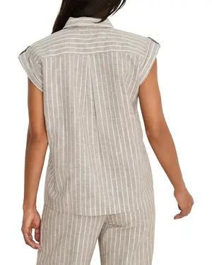 NIC+ZOE Linen Blend Striped Shirt