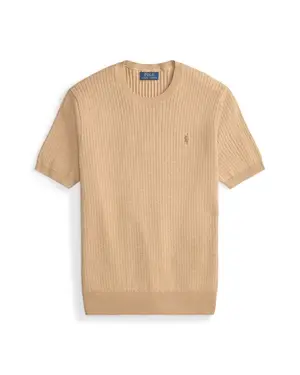 Polo Ralph Lauren Ribbed Knit Sweater T-shirt - Brown