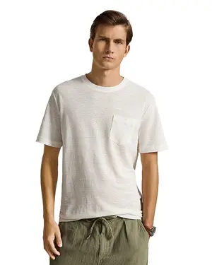 Polo Ralph Lauren Standard Fit Linen Mesh T-shirt - White
