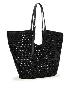 ALLSAINTS Ara Large East/west Cotton Knit Tote - Black