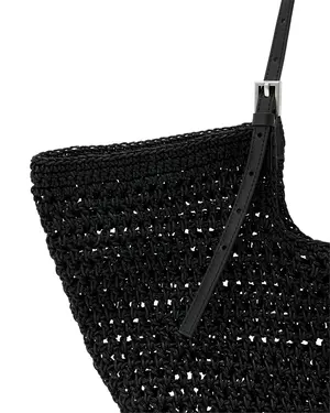 ALLSAINTS Ara Large East/west Cotton Knit Tote - Black
