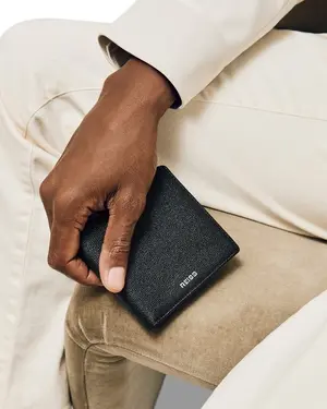 REISS Micro Grain Leather Logo Wallet