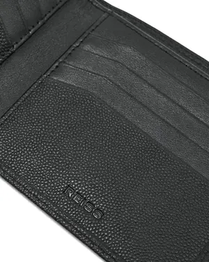 REISS Micro Grain Leather Logo Wallet