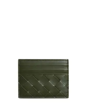 Bottega Veneta Intrecciato Credit Card Case - Green
