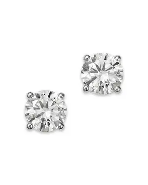 Bloomingdale'S Certified Lab Grown Diamond Stud Earrings In 18k 4.0 Tcw - White Gold