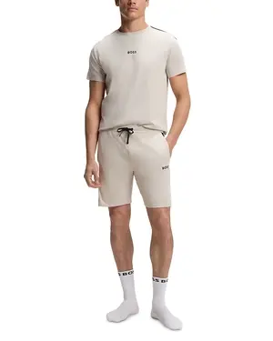 Hugo Boss Logo Drawstring Shorts - Open Grey