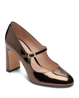 STUART WEITZMAN Babette 85 Mary Jane Pumps - Cigar