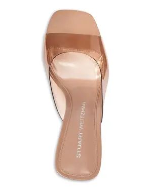 STUART WEITZMAN Vinnie Lucite 85 Mules