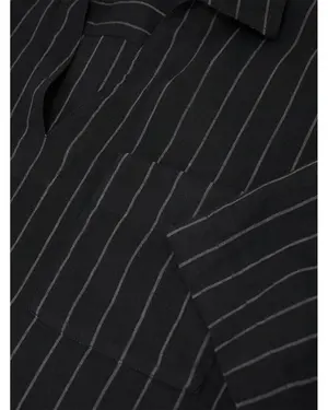 REISS Quest Linen Pinstripe Shirt