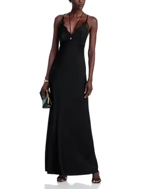 Kobi Halperin Evin Lace Trim Maxi Dress