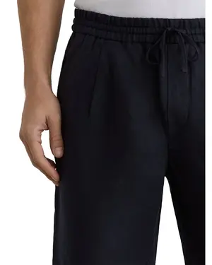 REISS Barges 9" Linen Shorts - Navy