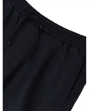 REISS Barges 9" Linen Shorts - Navy