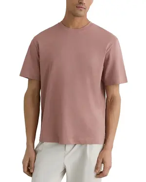 REISS Oversized Crewneck T-shirt Dusty Rose