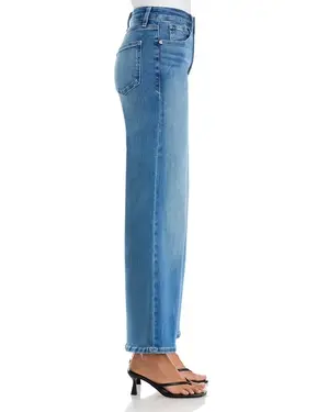 Good American Soft Tech Good Waist High Rise Palazzo Ankle Jeans