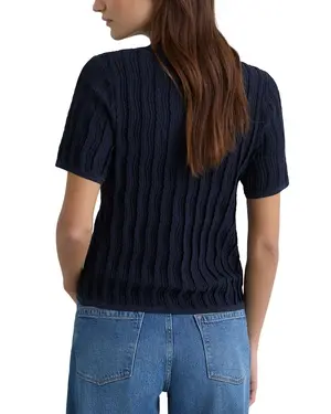 REISS Audrey Textured Knit Shirt