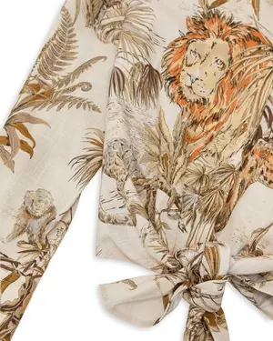 REISS Cece Printed Button Front Shirt