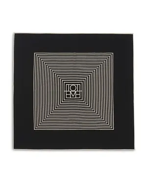 TOTEME Monogram Silk Scarf - Black