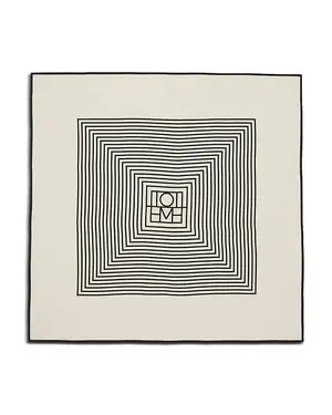TOTEME Monogram Silk Scarf - Cream
