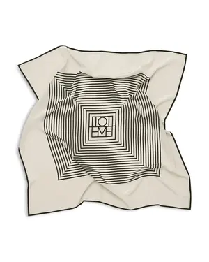 TOTEME Monogram Silk Scarf - Cream