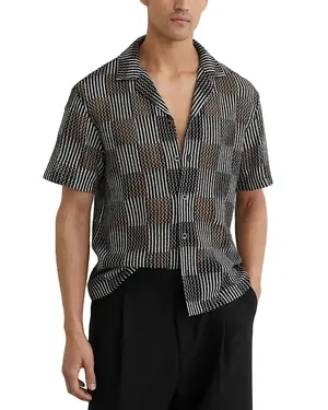 REISS Carlos Wave Checker Shirt