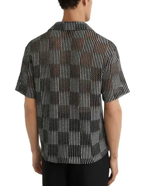 REISS Carlos Wave Checker Shirt