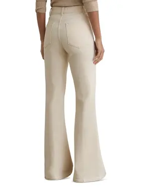 REISS Cali High Rise Flare Leg Jeans - Ecru