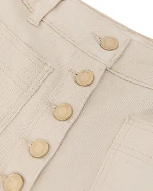 REISS Cali High Rise Flare Leg Jeans - Ecru