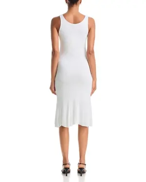 TOTEME Fluted Hem Dress - Optic White