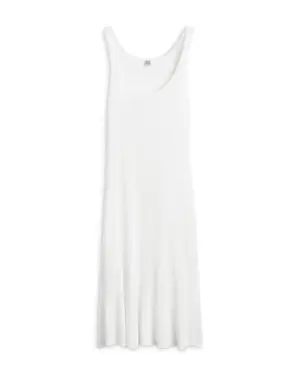 TOTEME Fluted Hem Dress - Optic White