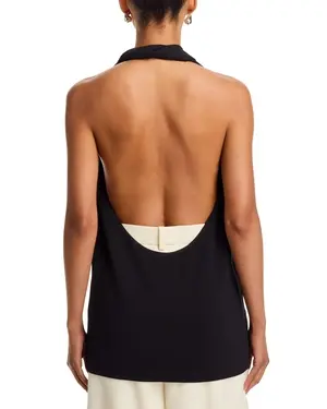 TOTEME Twisted Jersey Halter Top - Black