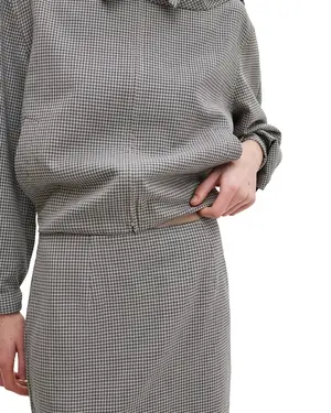 Rag & Bone Piper Plaid Wool Skirt - Black Plaid