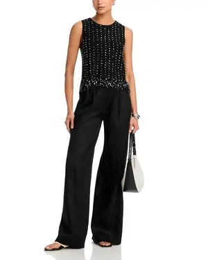 Rag & Bone James Embellished Tank Top - Black
