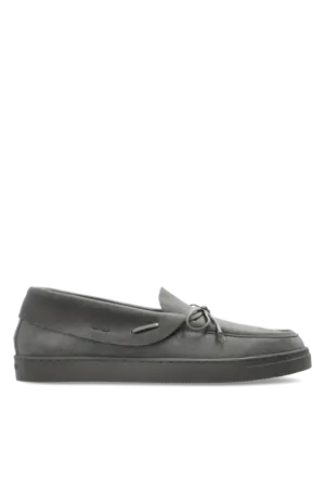Giorgio Armani Suede Loafers With Lace Detailing
