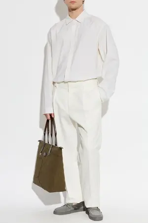 Giorgio Armani Suede Loafers With Lace Detailing