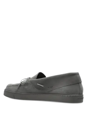 Giorgio Armani Suede Loafers With Lace Detailing